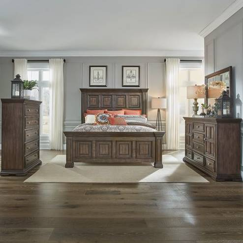 Liberty Furniture Big Valley 4 Piece Brownstone Queen Bedroom Set Brownie Furniture Virginia MN