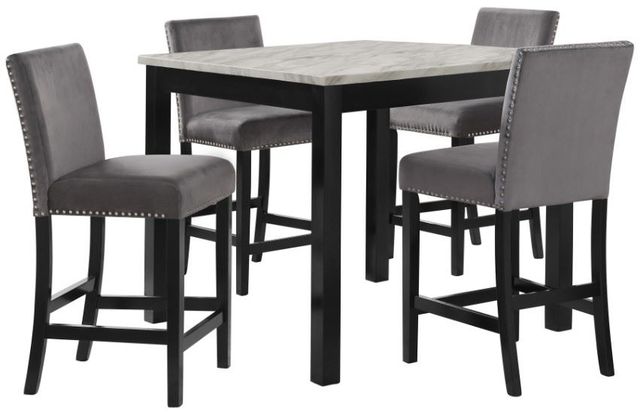 New Classic® Home Furnishings Celeste 5-Piece Gray Counter Height ...