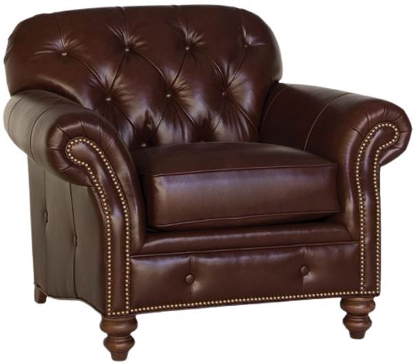 Smith Brothers Customizable 396 Leather Stationary Chair | The Sofa ... Smith Brothers Customizable 396 Leather Stationary Chair | The Sofa ...