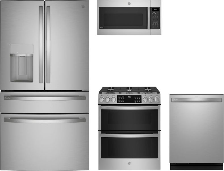 GE Profile™ 4 Piece Stainless Steel Kitchen Package | Garner Appliance ...