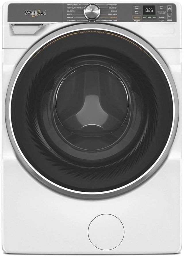 Whirlpool® 5.8 Cu. Ft. White Front Load Washer | Crown Furniture & Mattress
