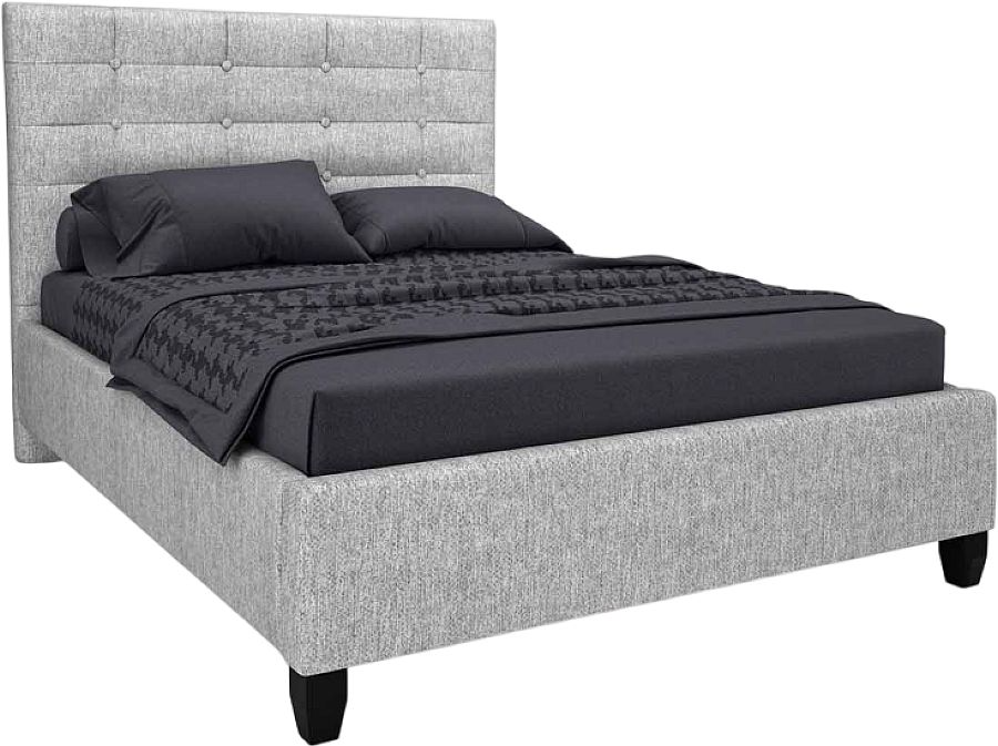 Beaudoin Customizable Ocean Queen Upholstered Platform Bed with Woodland Footboard Reid s Furniture Thunder Bay ON