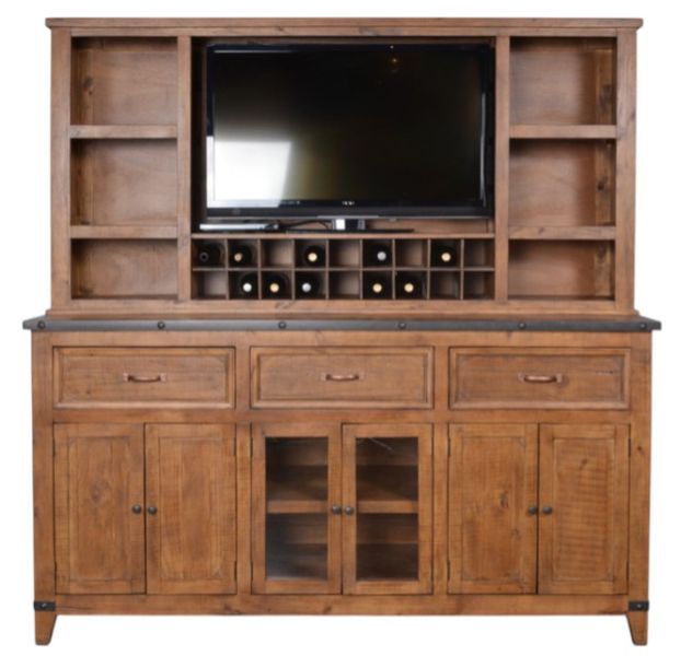 Horizon Home® Urban Rustic Brown Back Bar | Mills Brothers Furniture ...
