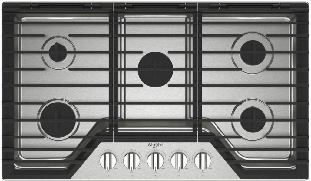 Whirlpool® 36" Stainless Steel Gas Cooktop | Appliance Direct ...