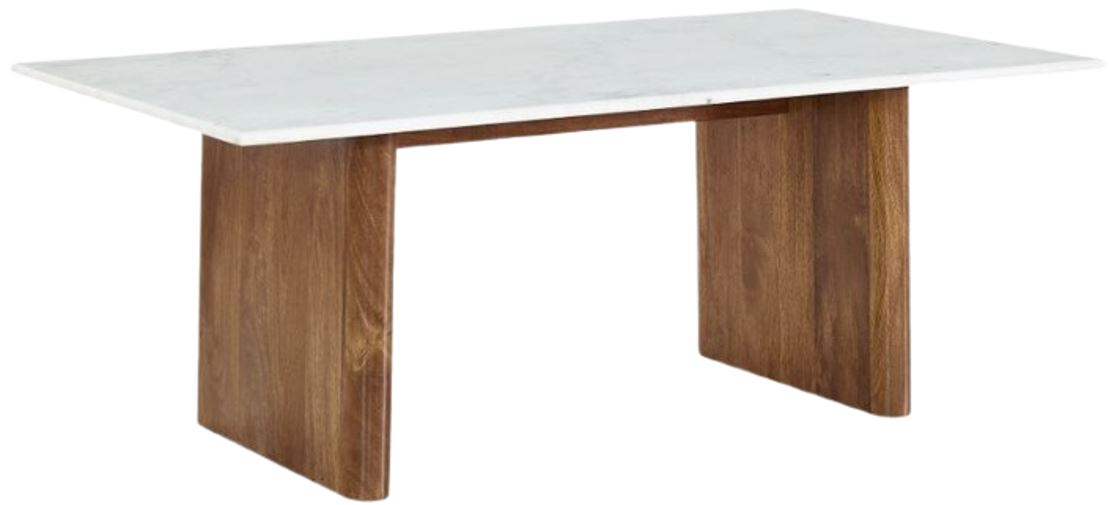Signature Design by Ashley Isanti White Coffee Table with Brown Base