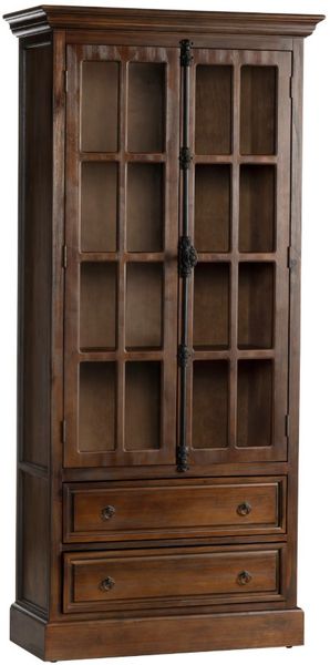 Crestview Collection Rutherford Brown Curio Cabinet | Bob Mills Furniture