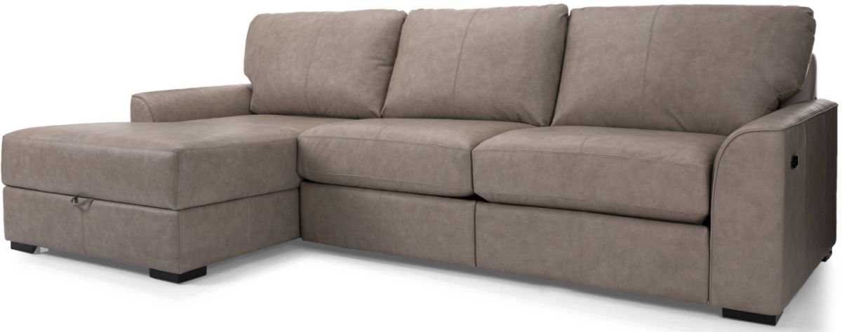 Decor Rest 3786 2 Piece Beige Leather Reclining Sectional