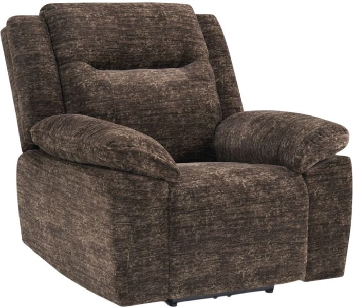 Kate Preston Home Everest Chocolate Power Recliner with Power Headrest ...