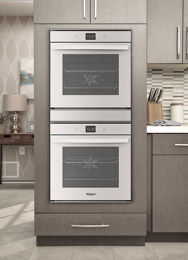 Whirlpool 24 White Double Electric Wall Oven BASCO Appliances Portland Lake Oswego OR