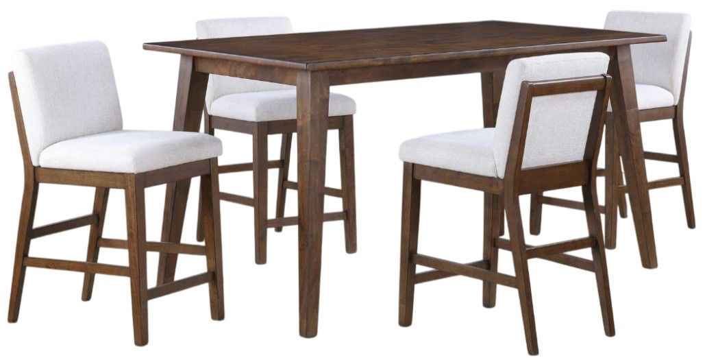 Steve Silver Co. Canton 5-Piece Brown/White Counter Height Dining Set ...