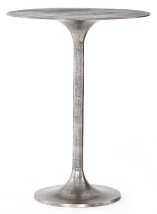 Four Hands Simone Raw Antique Nickel Bar Table | Karvonen’s