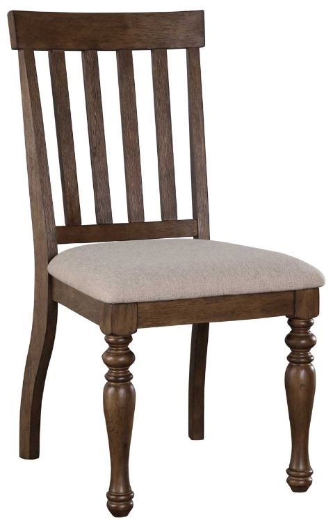 Steve Silver Co. Joanna Brown/Oatmeal Upholstered Dining Side Chair ...