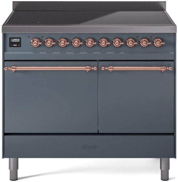 Ilve® Nostalgie II Series 40" Blue Grey Pro Style Induction Range | Big ...