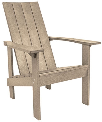 C R Plastics Modern Beige Adirondack Chair Gabriele BrandSource Home Furnishings