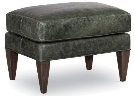 CR Laine® Anderson Phoenix Juniper Leather Ottoman | Marshall's Home ...