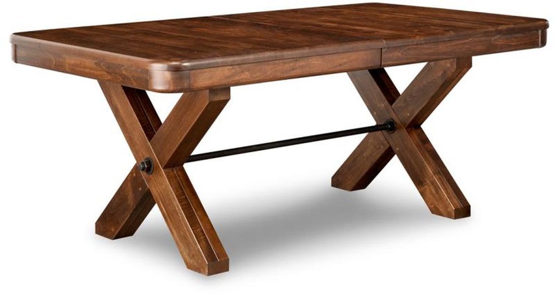 Handstone Customizable Saratoga Heritage Maple X Base 48x60 Dining ...