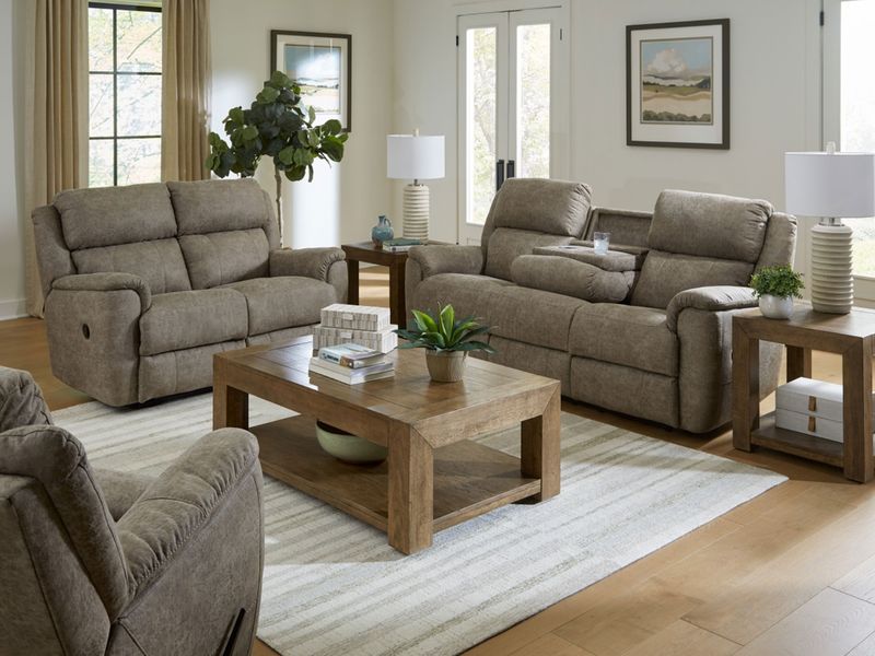 Tyler Light Sofa, Loveseat, and Recliner Set | Bob Mills Furniture