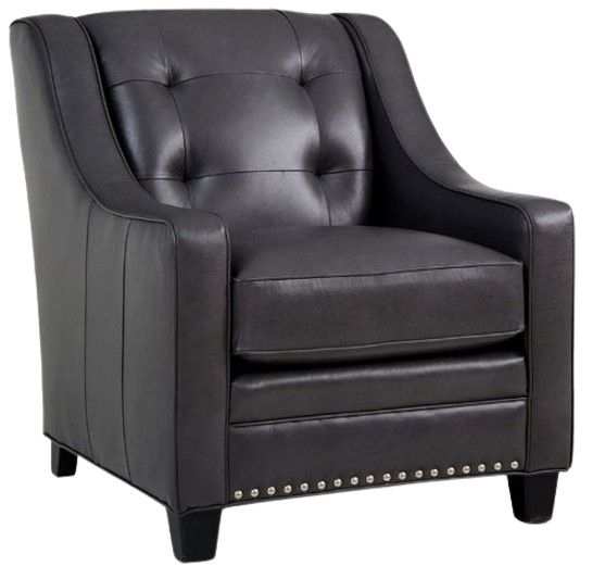 Smith Brothers Customizable 203 Leather Stationary Chair | The Sofa ... Smith Brothers Customizable 203 Leather Stationary Chair | The Sofa ...
