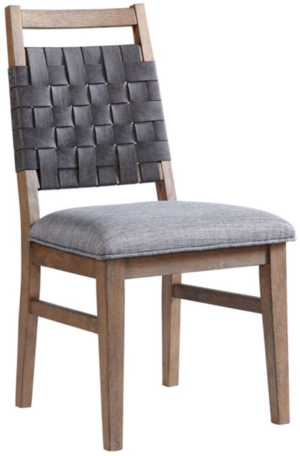Intercon Oslo Weathered Chestnut Woven Back Chair | Fischer Furniture ...