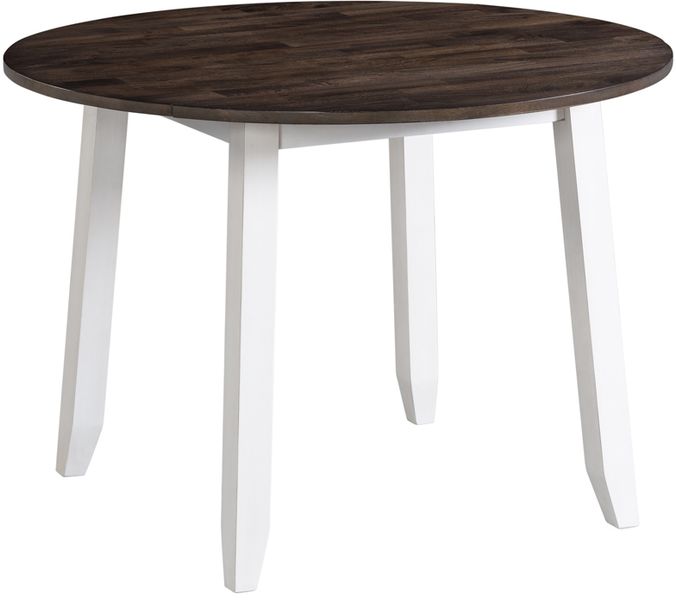 Intercon Kona Gray Drop Leaf Table with White Base | Darvin Furniture ...