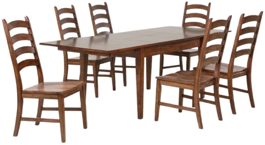 A-America® Toluca RA 7-Piece Rustic Amber Dining Set | BlvdHome