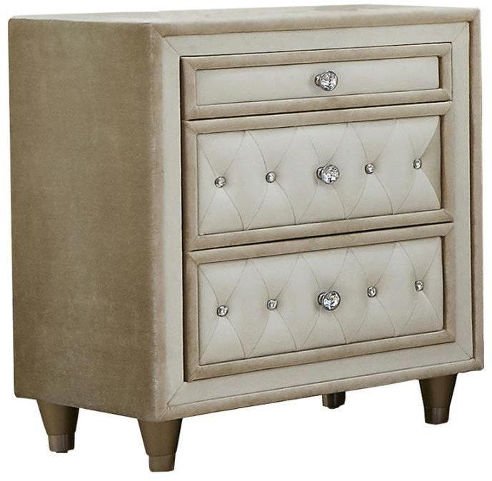 Coaster Antonella Camel Champagne Nightstand Store For Homes Furniture Flooring Newton IA
