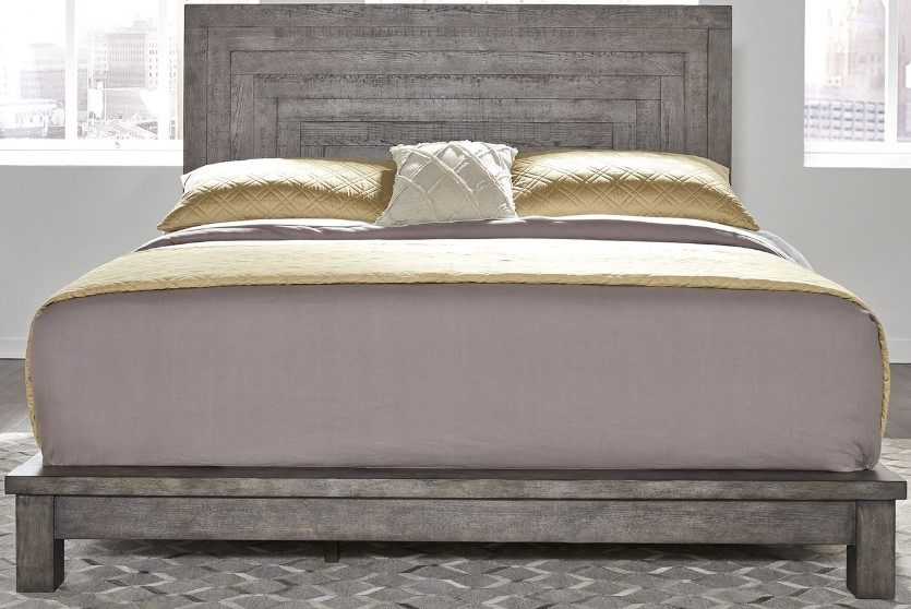 Farmhouse platform bed king store