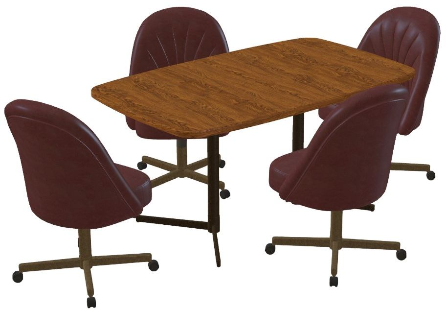 Chromcraft Landry Haywood 5 Piece Customizable Dining Set Evridges Furniture Brady TX