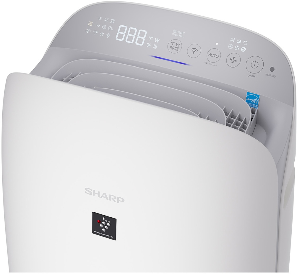 Sharp Plasmacluster 7000 Series White Air Purifier Atlantic Home Furnishings