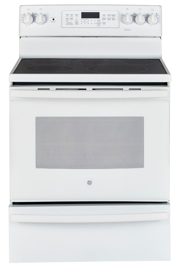 GE® 30" White Freestanding Electric Range | Gould's Home Furnishings ...