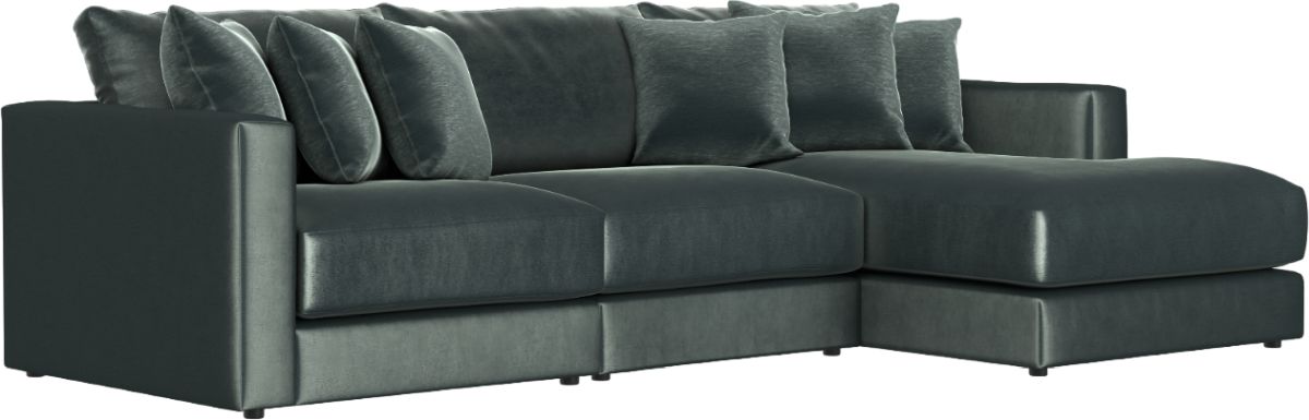 Jackson Furniture Remington 3-Piece Pine Right Arm Facing Sectional and ...