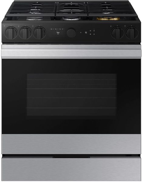 Samsung Bespoke 30" Stainless Steel Slide-In Gas Range | Aztec ...