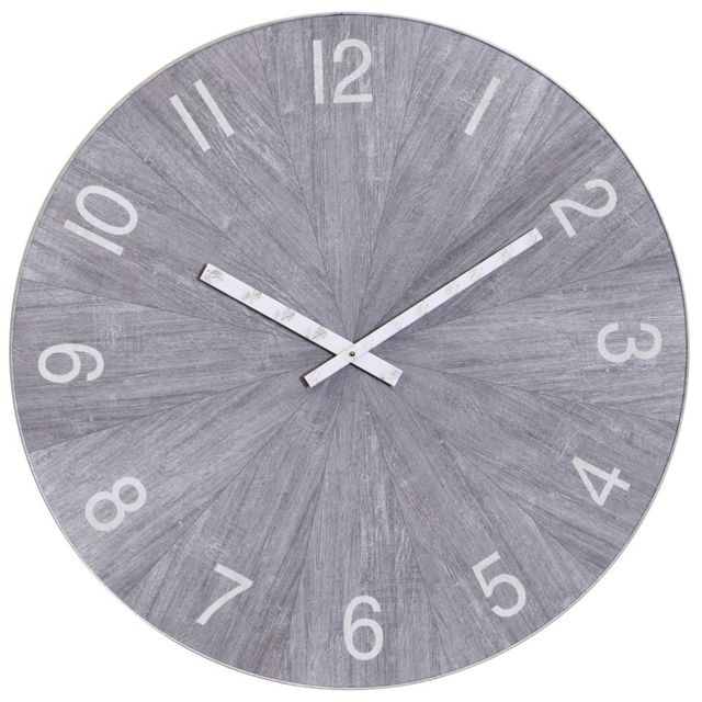 StyleCraft Chalk Gray Wall Clock | Besche Furniture | Georgetown, DE