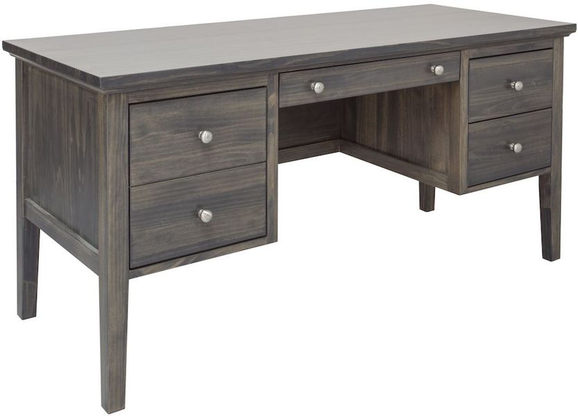 Mako Wood Furniture Inc. Home Office Double Pedestal Desk | Kamloops ...