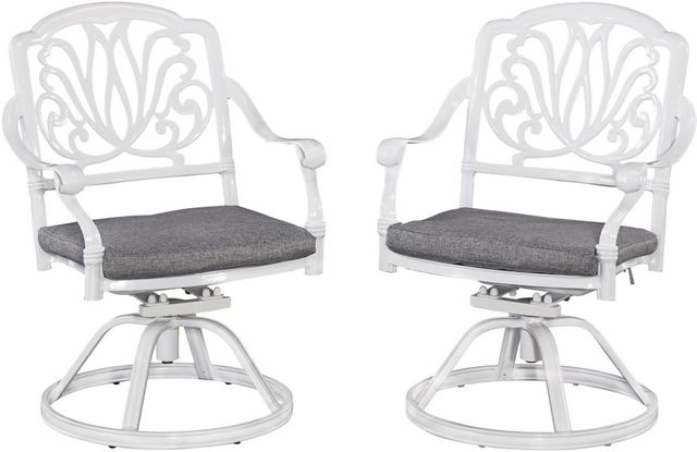 homestyles® Capri White Swivel Chair with Cushion | Bedroom Express
