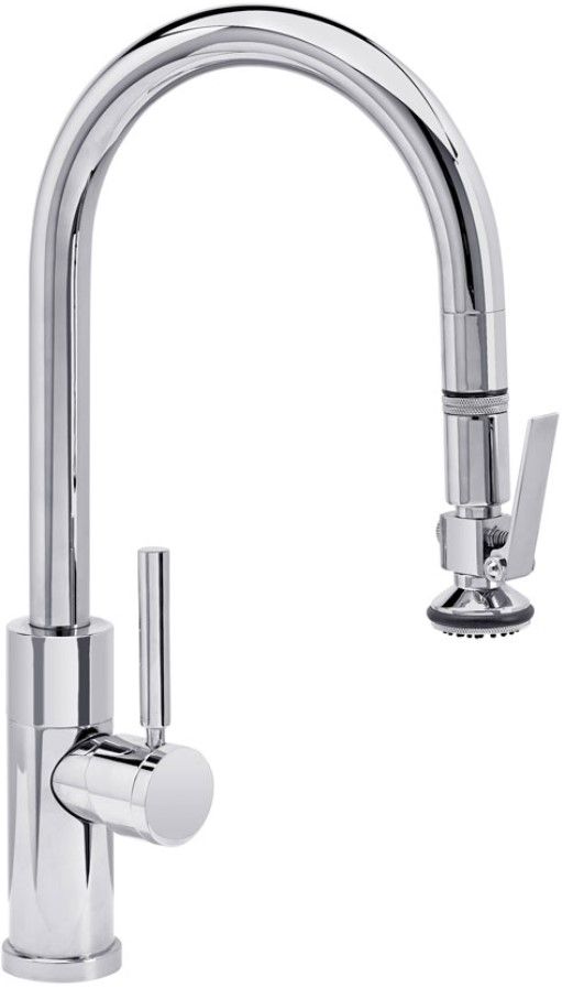 Waterstone™ Chrome Modern Prep Size PLP Pulldown Faucet - Lever Sprayer ...