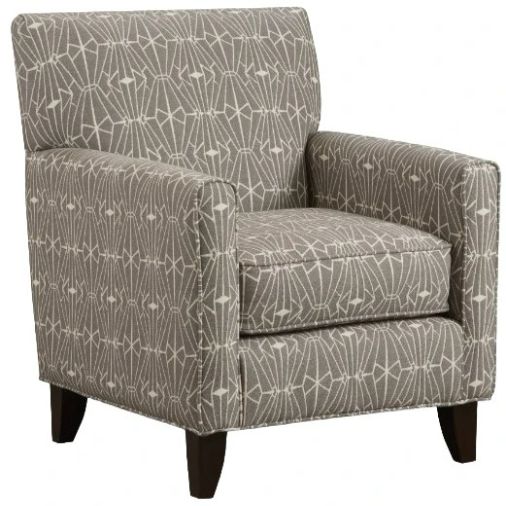 Fusion Furniture Sugarshack Glacier Emblem Charcoal Accent Chair ...