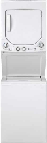 GE® Unitized Spacemaker® 2.3 Cu. Ft. Washer, 4.4 Cu. Ft. Dryer White On ...