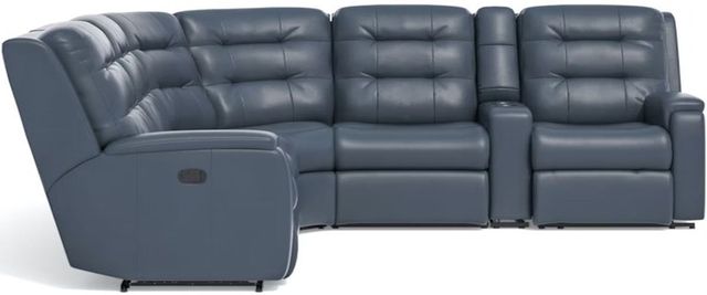 Flexsteel® Arlo Blue Reclining Sectional | Urner's | Bakersfield, CA
