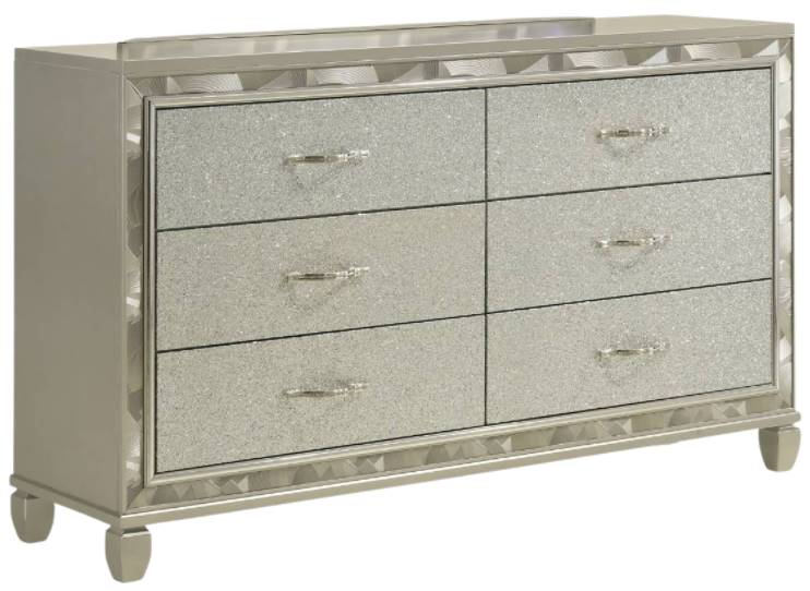 New Classic Home Furnishings Radiance Silver Dresser