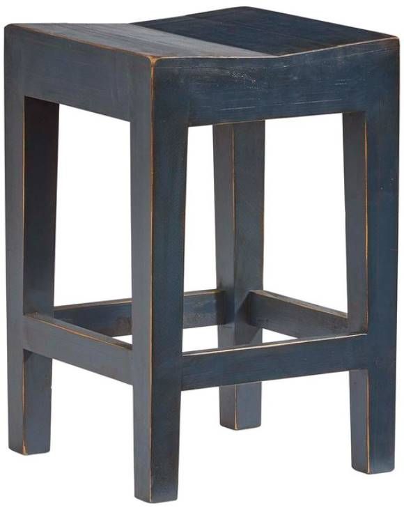 Progressive® Furniture Farmhouse Navy Counter Stool | Lundquist Furniture