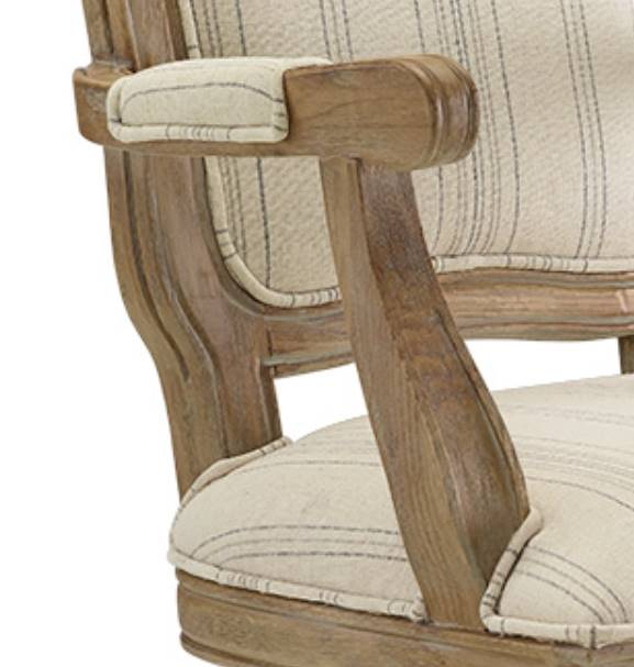 Linon Maybell Gray Stripes Office Chair Total Home Oakes ND