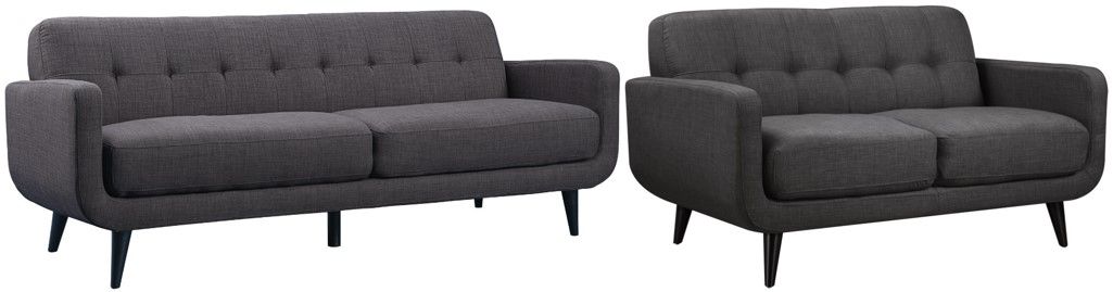 Elements International Hadley 2-Piece Heirloom Charcoal Living Room ...