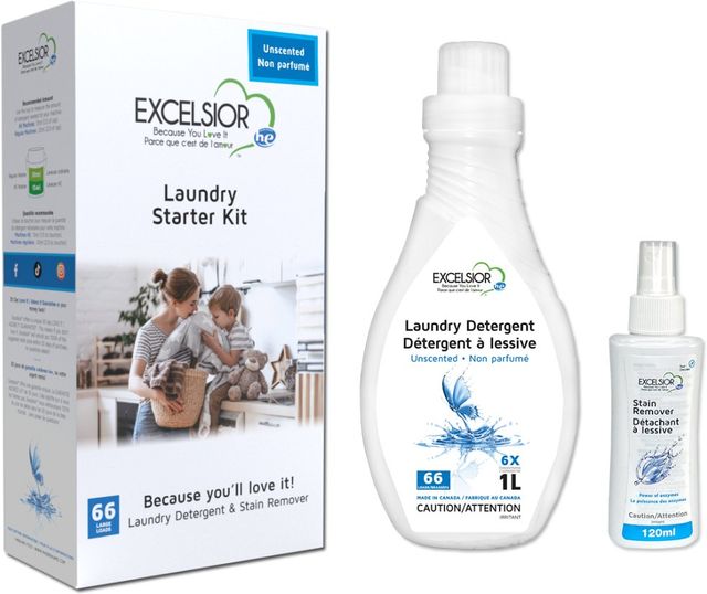 Excelsior® HE 1L Unscented Laundry Detergent and Stain Remover Set-HE ...