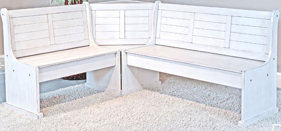 Sunny Designs™ Bayside Long Bench & Corner Back with Wood Seat | Bob ...