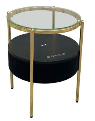 Signature Design by Ashley® Nedman Black/Gold Accent Table with Speaker | Miskelly Furniture