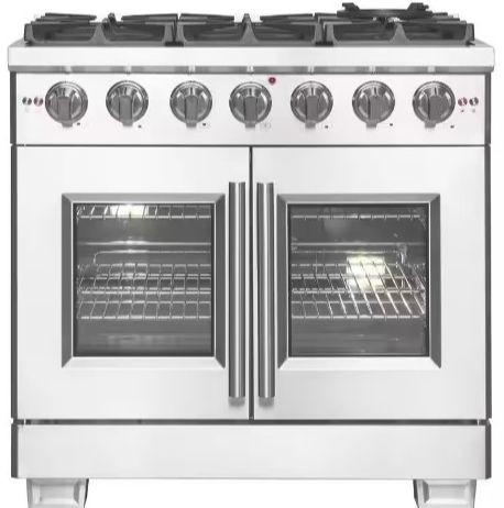 FORNO® Capriasca 36" Stainless Steel Pro Style Gas Range | Spencer's TV ...