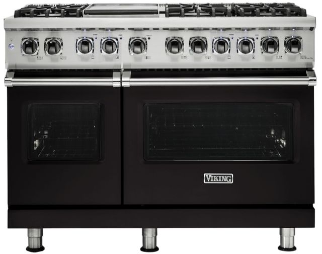 Viking® 5 Series 48" Onyx Liquefied Petroleum Dual Fuel Range with ...