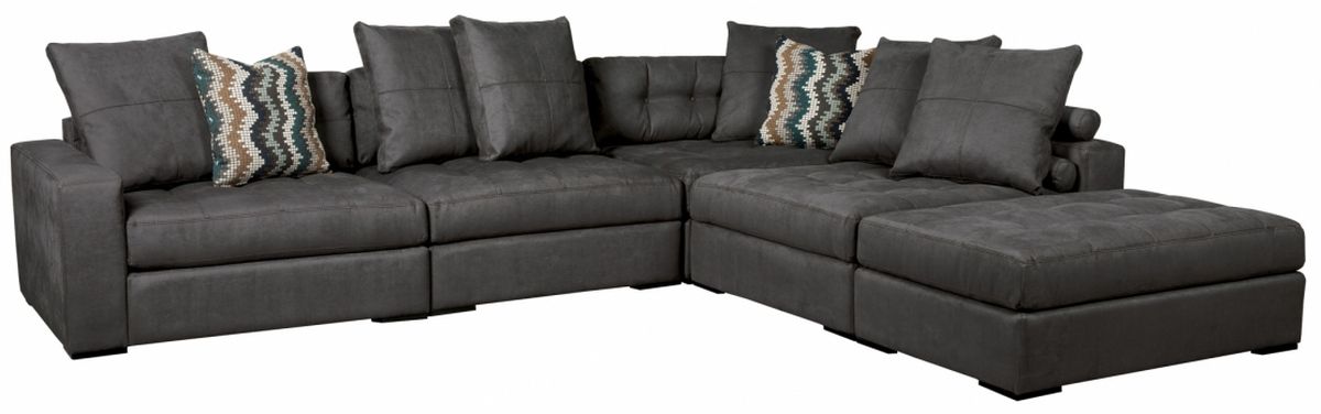 Jonathan Louis Noah 2 Piece Urbansuede Granite Sectional | Fischer ...