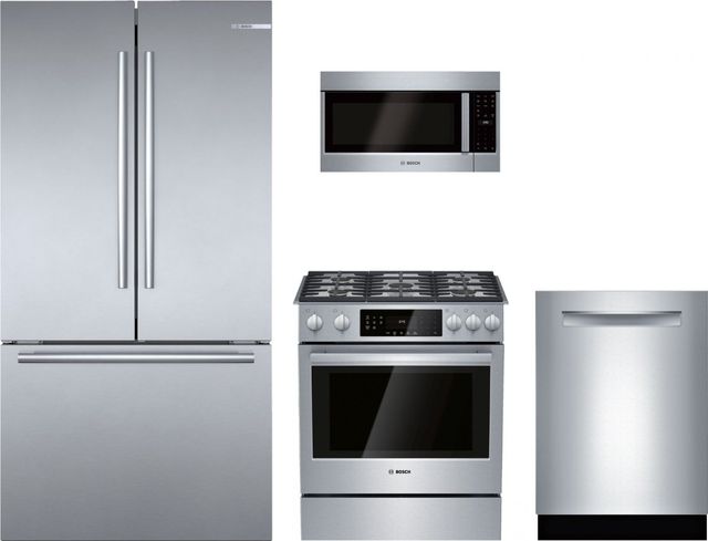 Bosch 4 Piece Stainless Steel Kitchen Package | Van's Home Center
